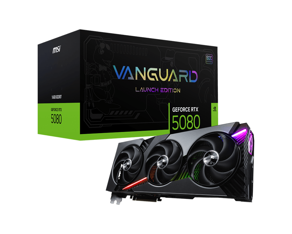 VGA MSI GeForce RTX 5080 16G Vanguard SOC Launch Edition Graphic Card ...